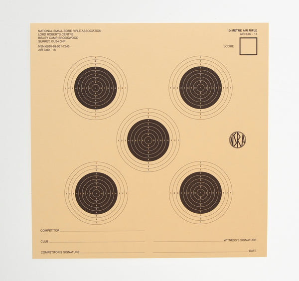 NSRA Air 3/89-18 (10M 5 Target Air Rifle) – NSRA Shop