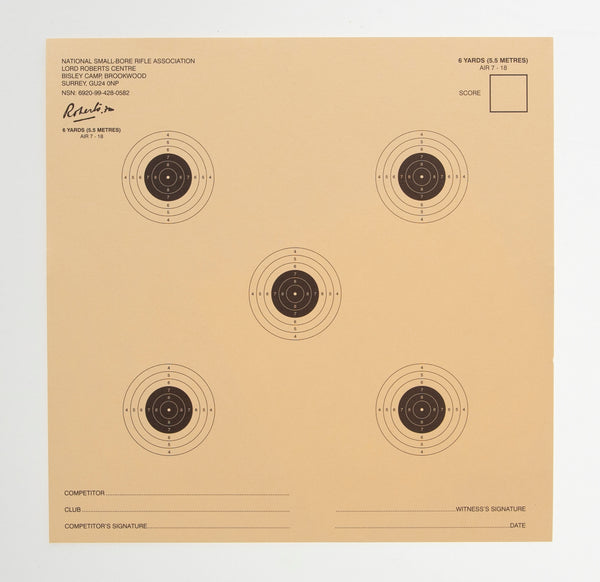 NSRA Air 7-18 (6 Yard 5 Target Air Rifle) – NSRA Shop